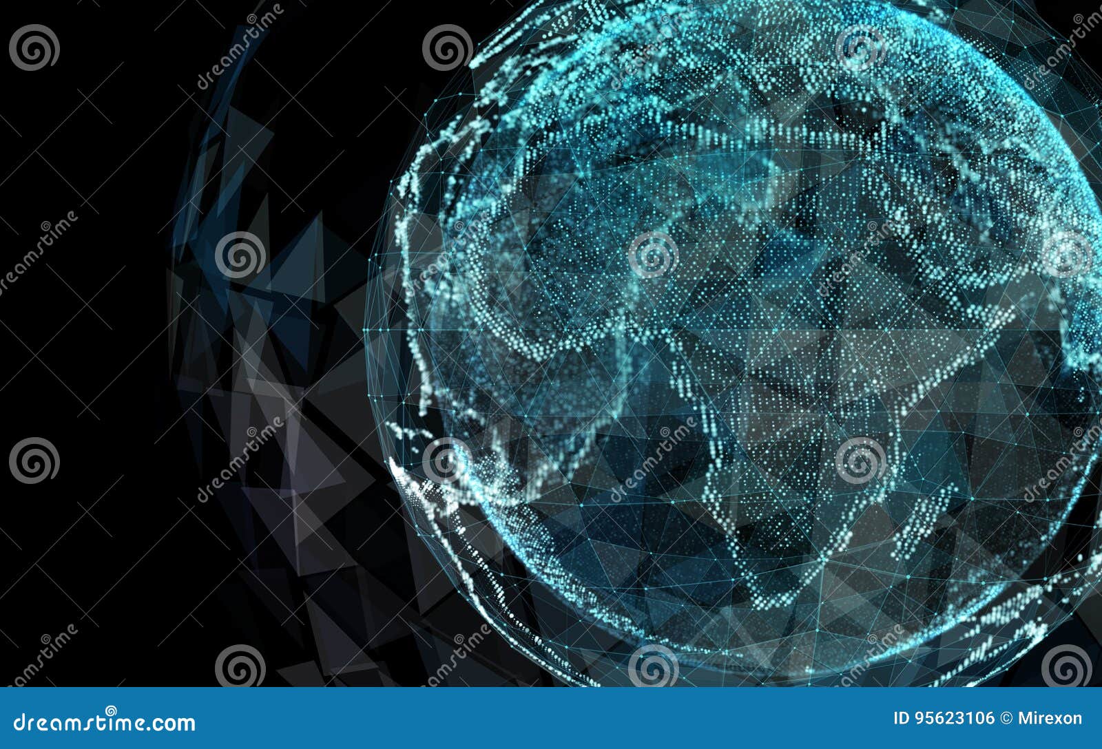 Abstract Map of the Global Network Stock Illustration - Illustration of ...