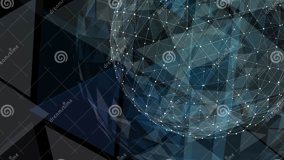 Abstract Map of the Global Network Stock Illustration - Illustration of ...