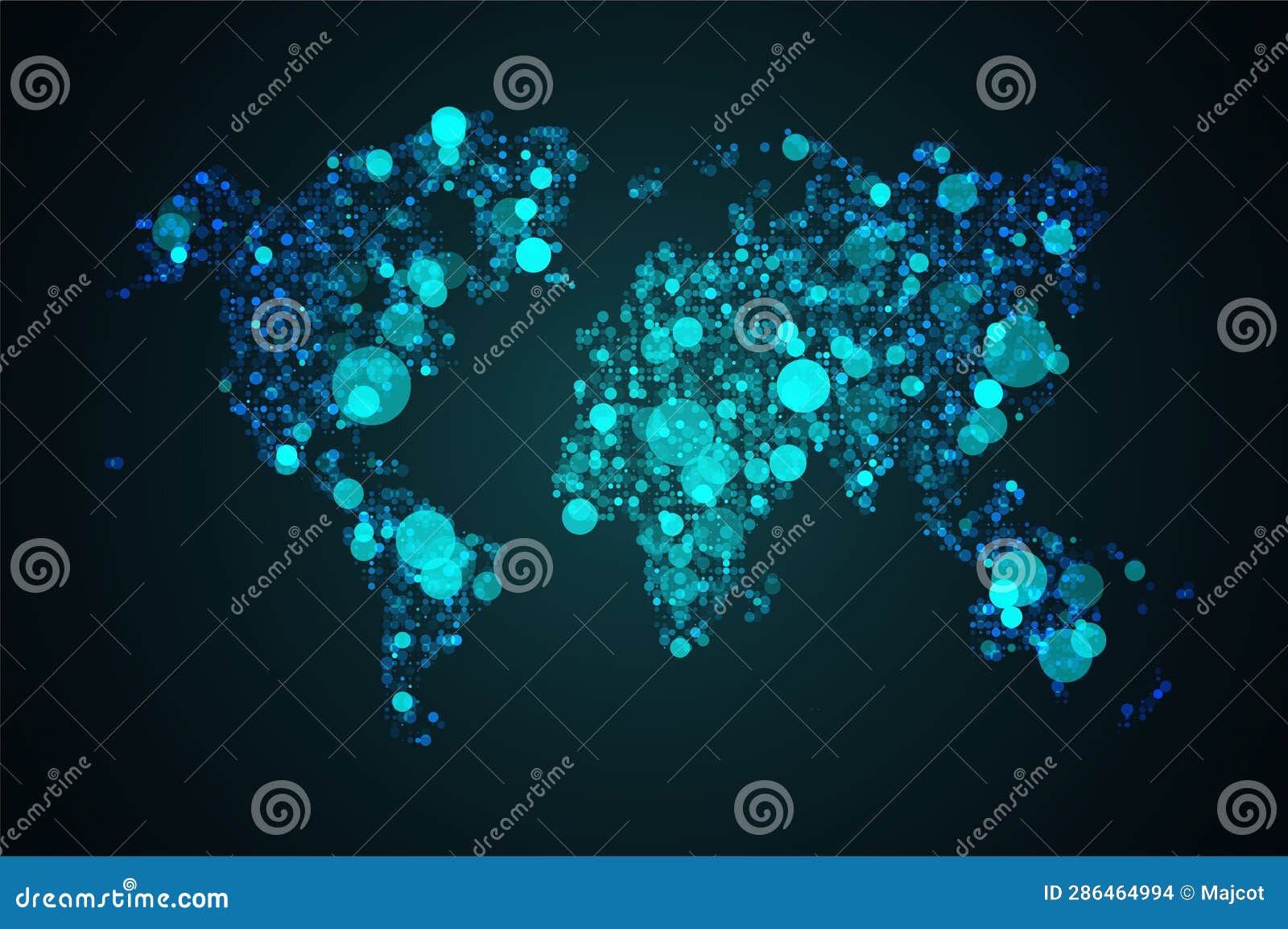 Abstract map of globe stock vector. Illustration of network - 286464994