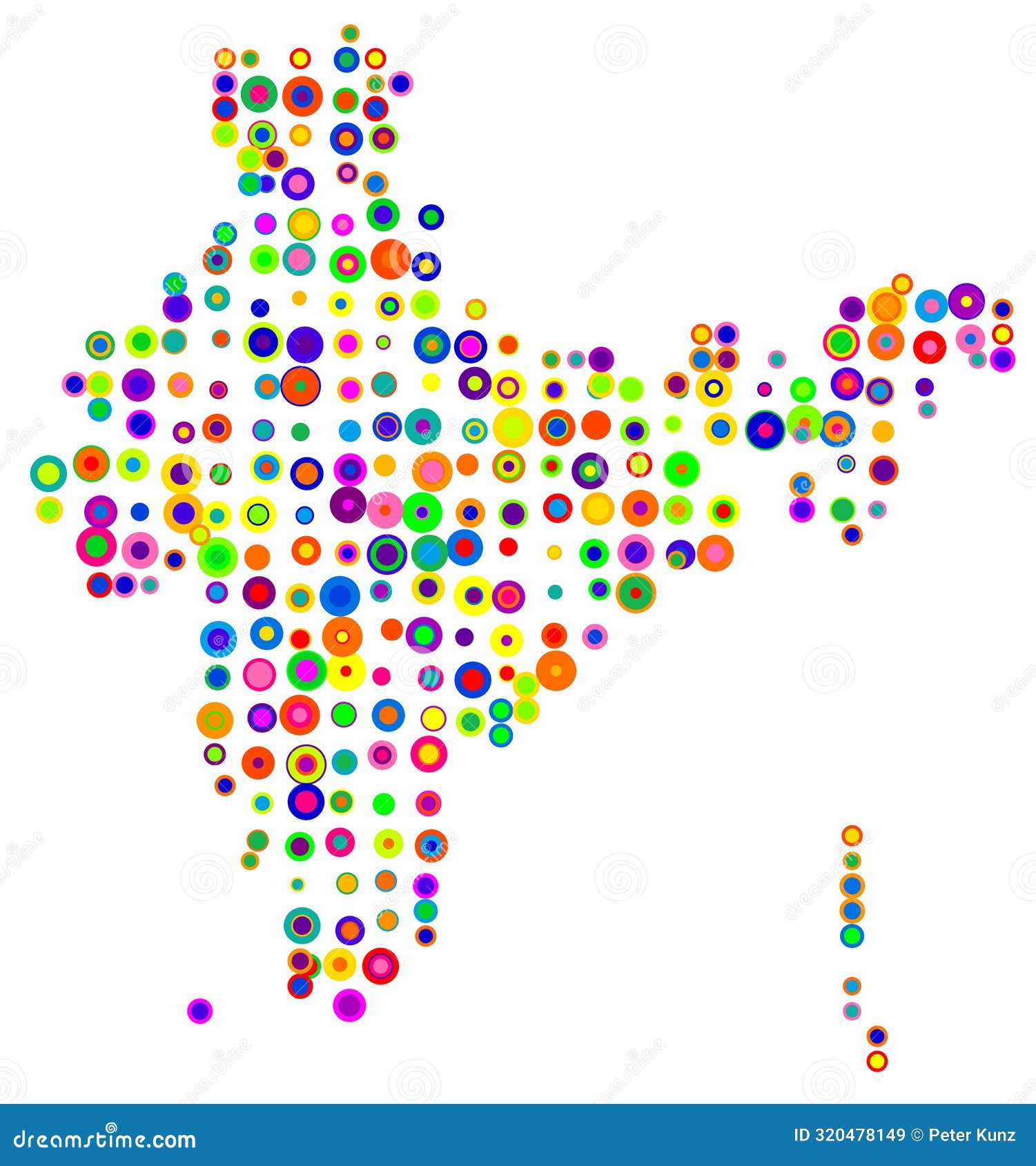 Abstract map of India stock vector. Illustration of travel - 320478149