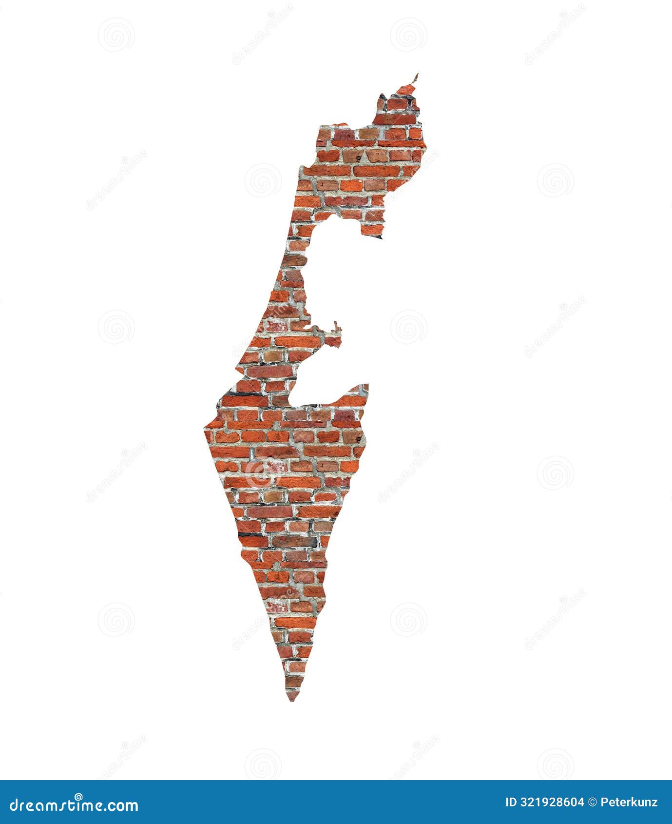 Map of Israel Designed As a Brick Wall Stock Illustration ...