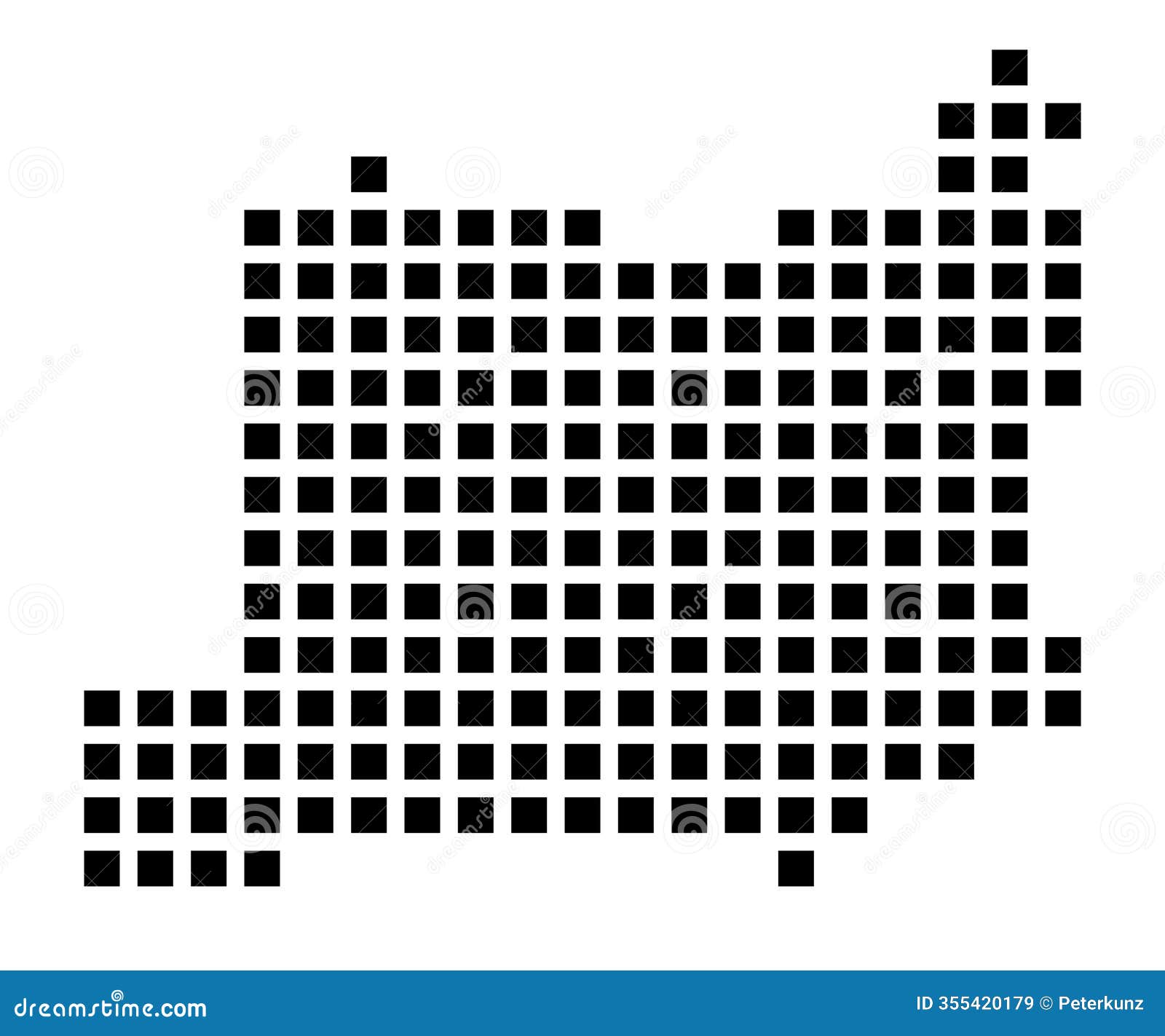 Abstract Map of Leer (Ostfriesland) (Germany) Stock Illustration ...