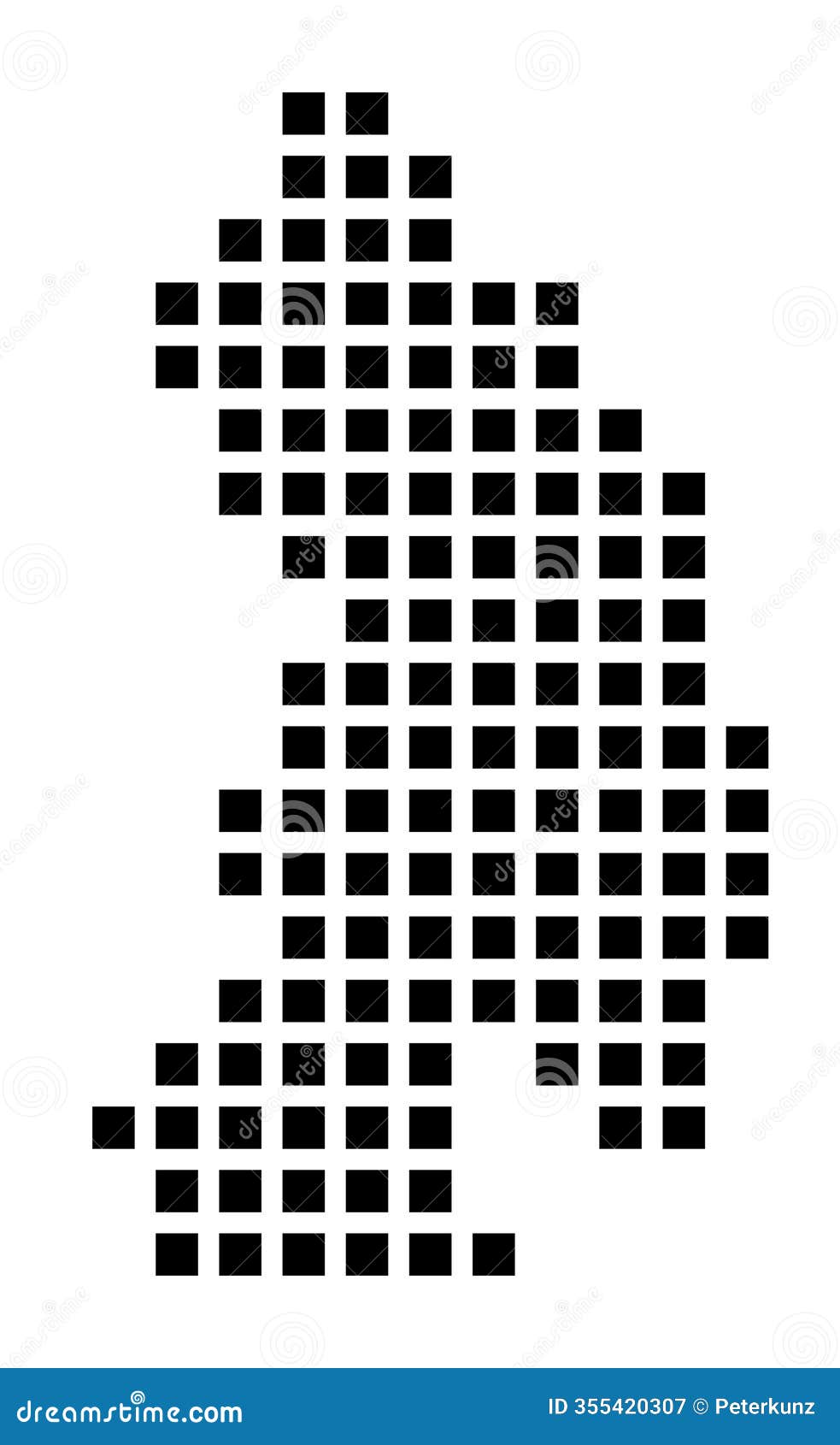 Abstract Map of Moers (Germany) Stock Illustration - Illustration of ...