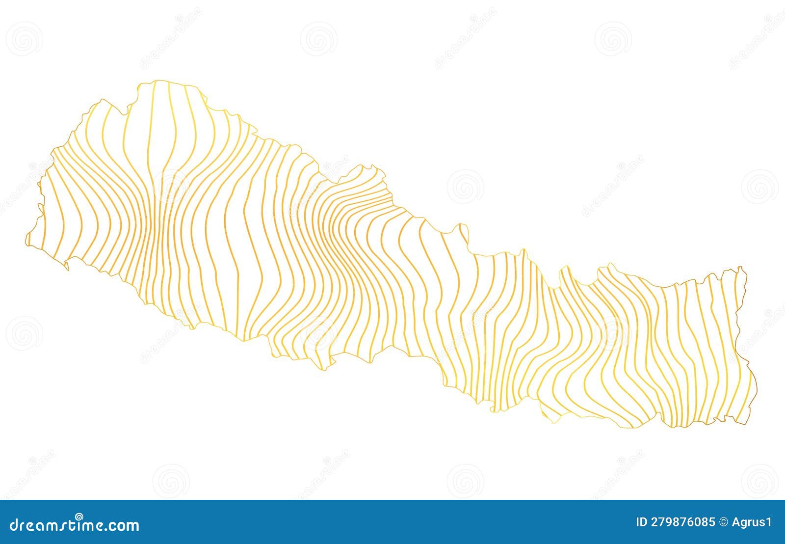 Nepal Vector Map Isolated On White Background. High-Detailed Black ...