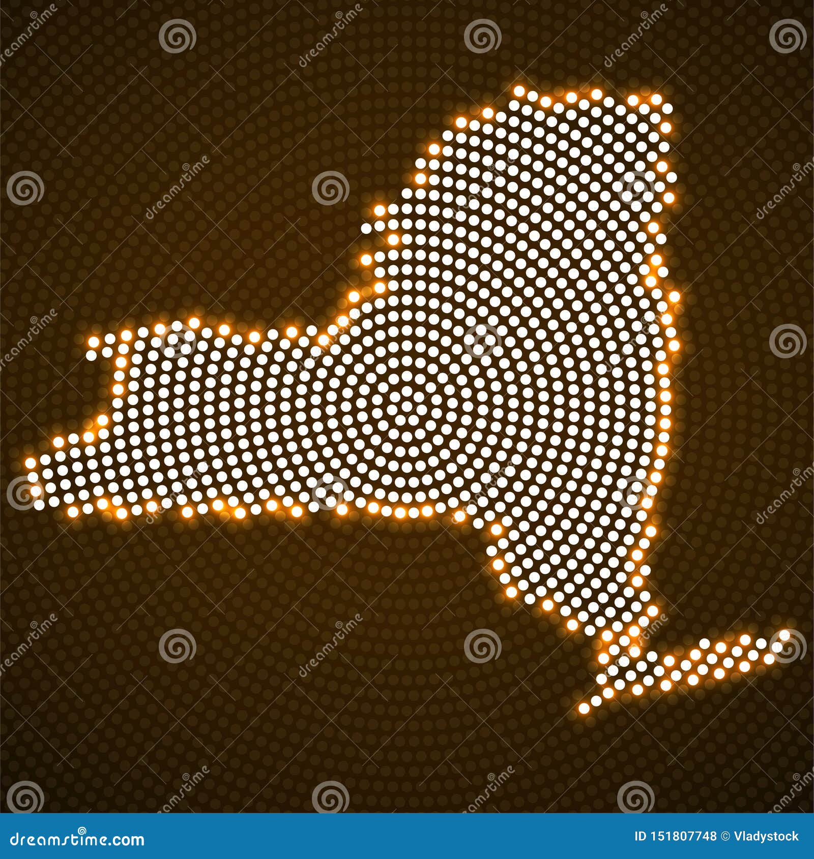 Halftone Map Of New York City And Scratched Framed Stamp Royalty-Free ...