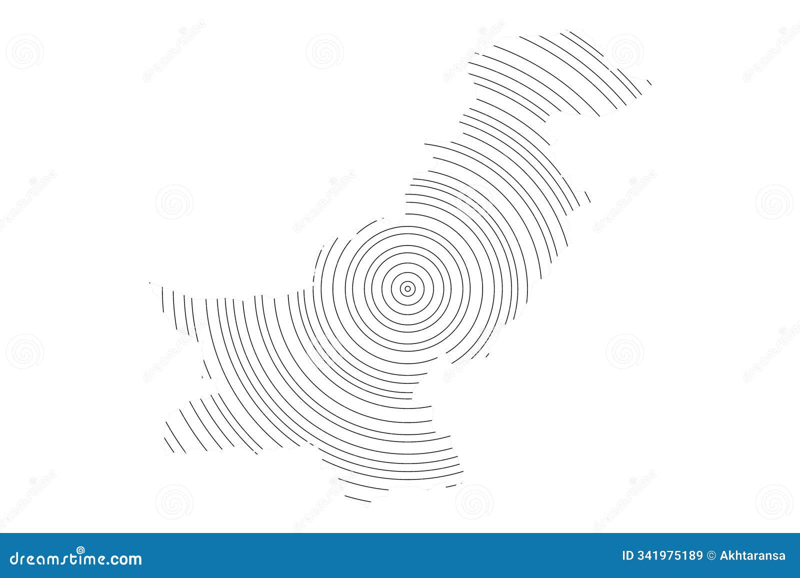 Abstract Map of Pakistan with Red Circle Lines, Pak, Pk Map Stock ...