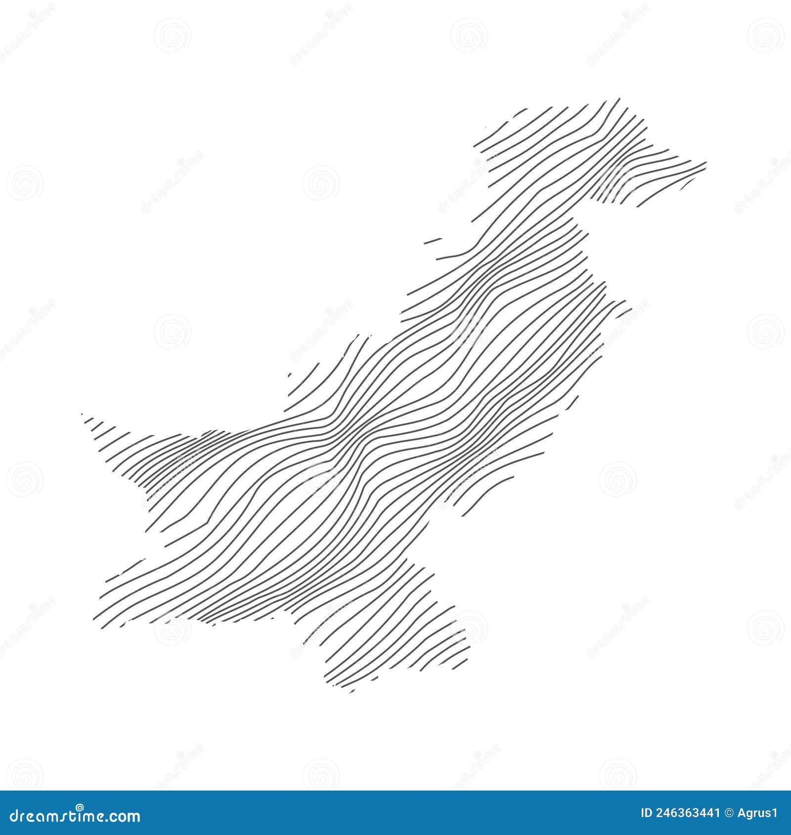 Abstract Map of Pakistan - Vector Illustration of Striped Map Stock ...