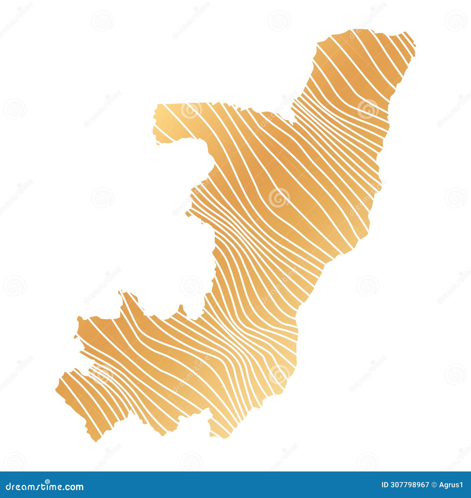 Abstract Map of Republic of the Congo - Vector Illustration of Striped ...