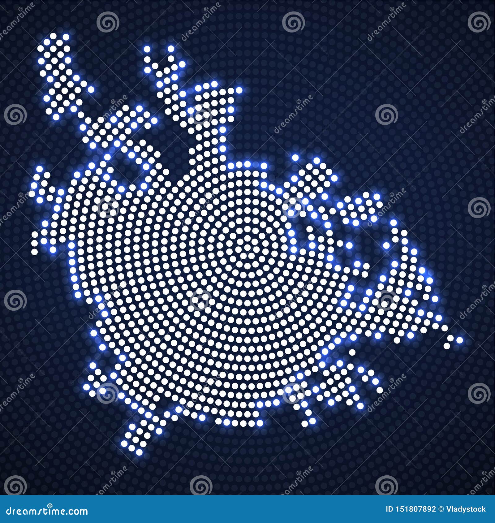 Abstract Map Rome of Glowing Radial Dots Stock Vector - Illustration of ...
