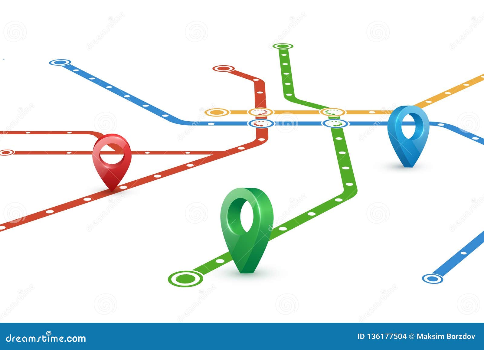 Abstract Subway Map Cartoon Vector | CartoonDealer.com #24244605