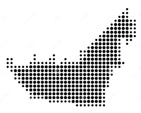 Map Of The United Arab Emirates Showing The Area Of The Country With A