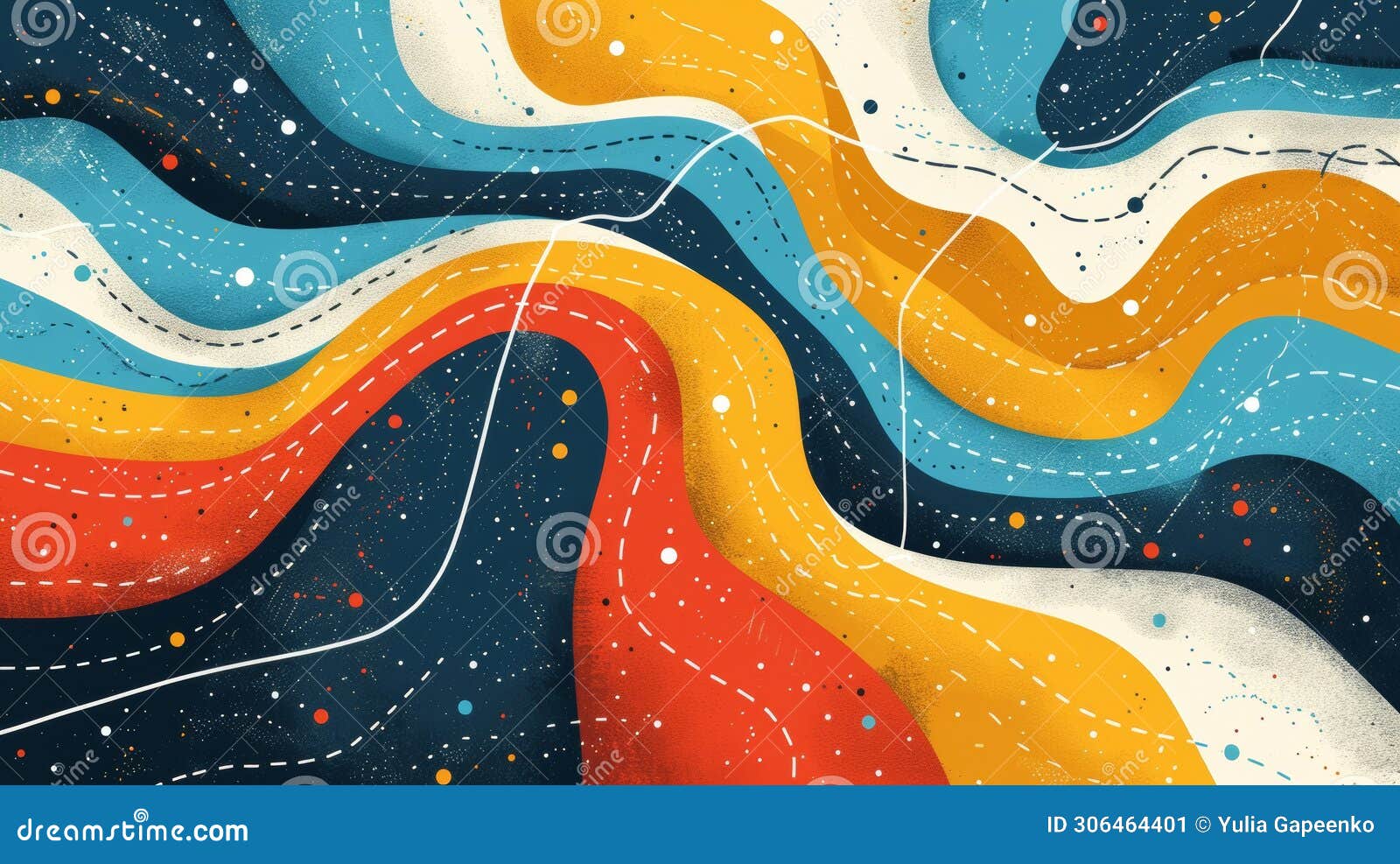 An Abstract Map with Winding Paths Portrays the Journey of Knowledge ...