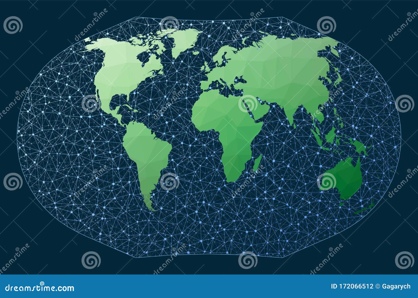 Abstract Map of World Network. Stock Vector - Illustration of abstract ...