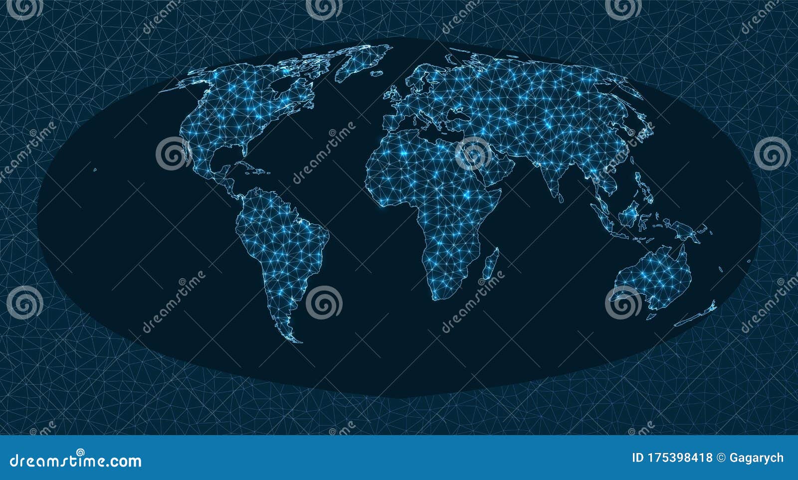 Abstract Map of World Network. Stock Vector - Illustration of global ...