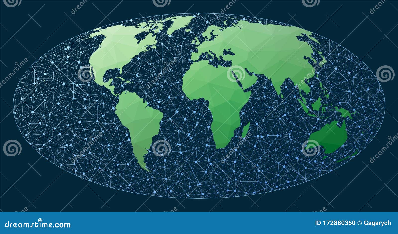 Abstract Map of World Network. Stock Vector - Illustration of ...