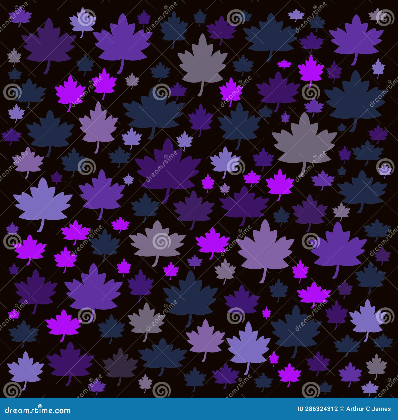 Abstract and Contemporary Seamless Maple Leaf Pattern Stock ...