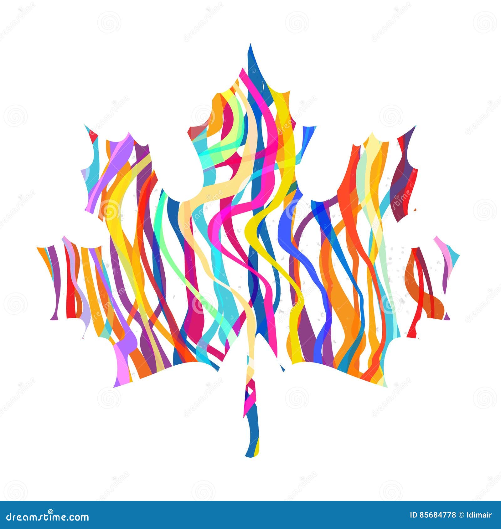 Abstract Maple Leaf Silhouette with Pattern. Vector Stock Vector ...