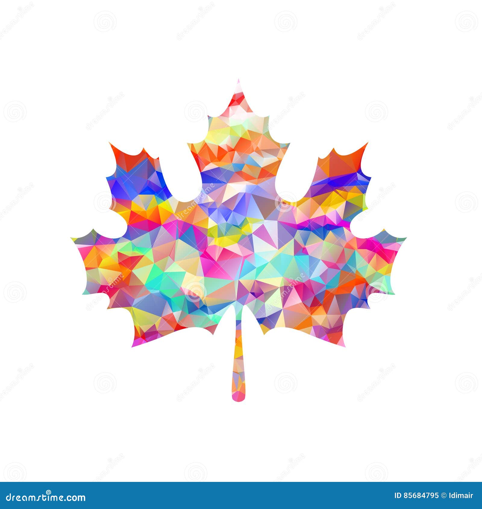 Abstract Maple Leaf Silhouette with Pattern. Vector Stock Vector ...