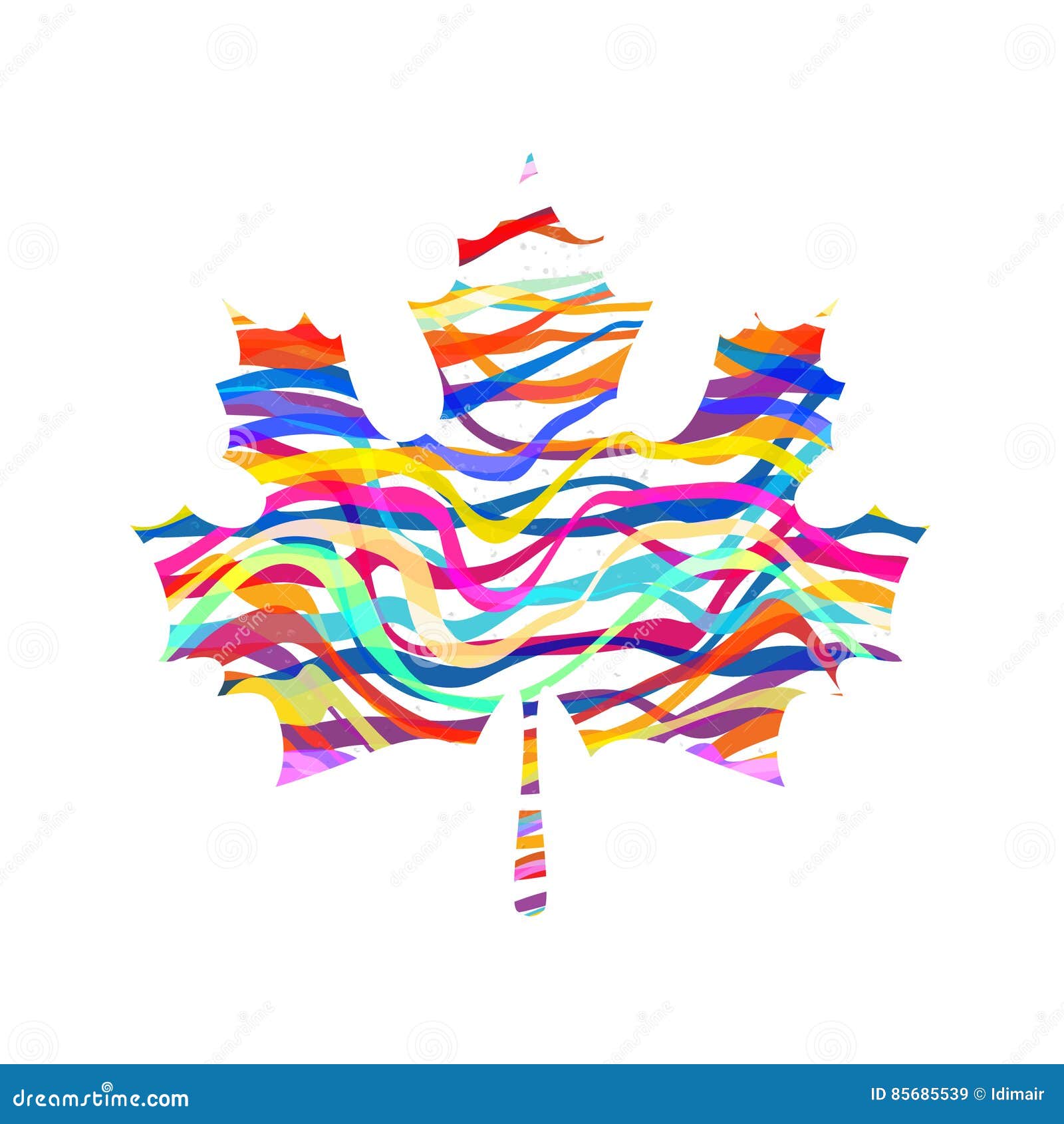 Abstract Maple Leaf Silhouette with Pattern. Vector Stock Vector ...