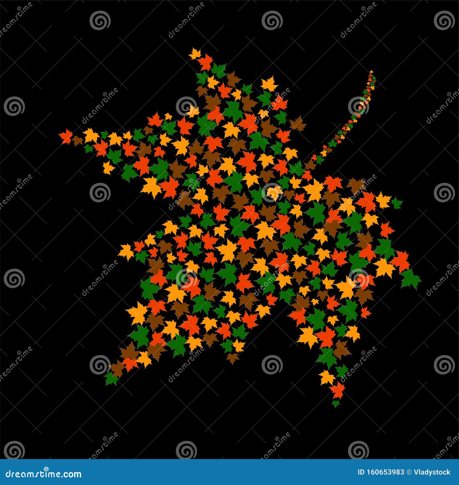 Abstract Maple Leafs for Your Design Stock Vector - Illustration of ...