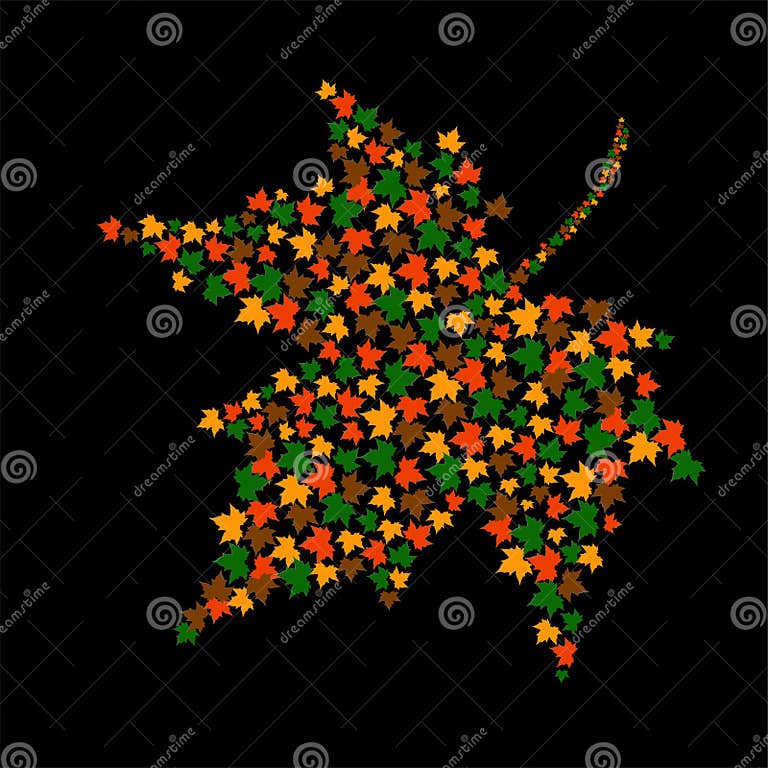Abstract Maple Leafs for Your Design Stock Vector - Illustration of ...