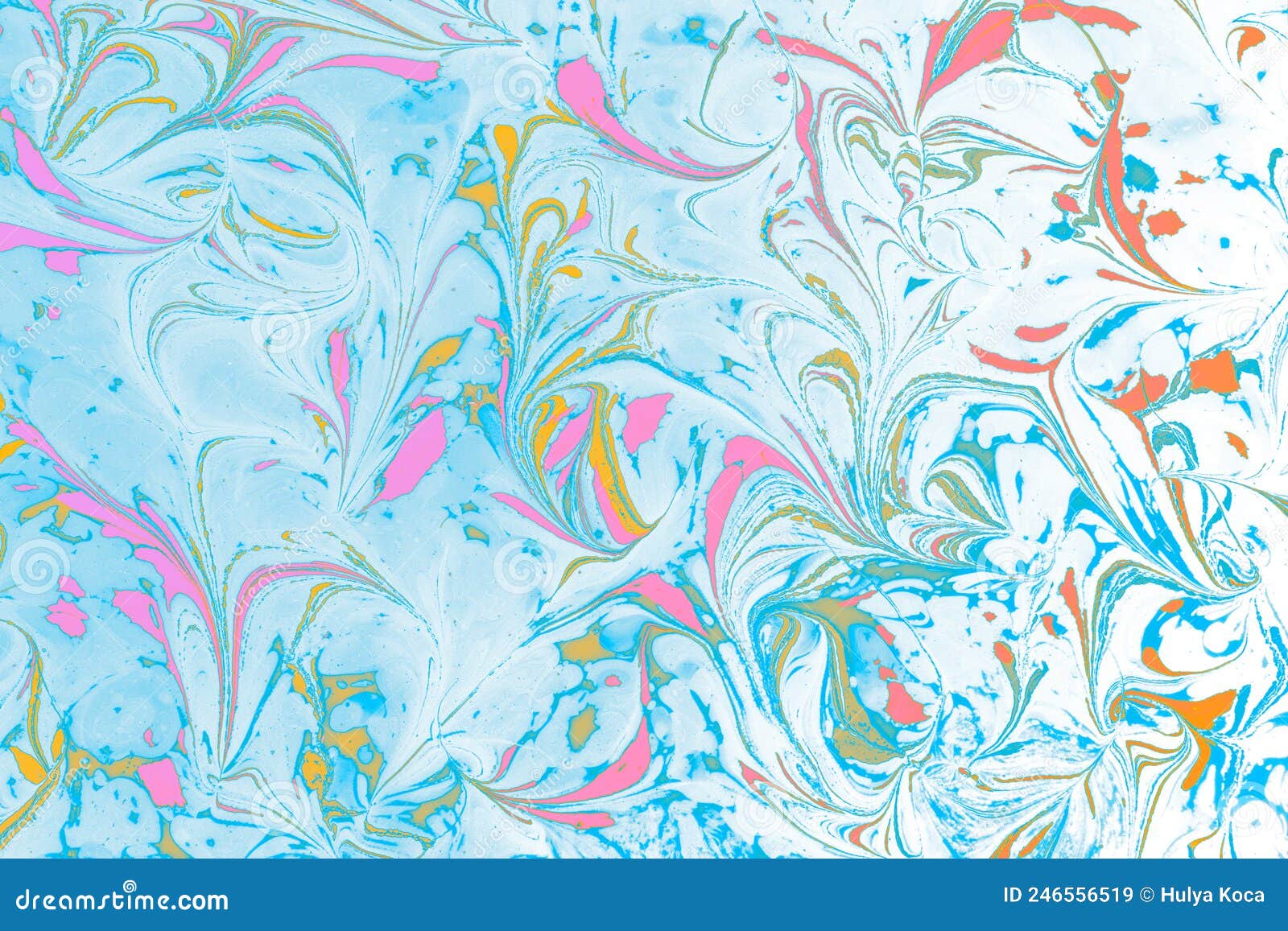 Abstract Marble Floral Pattern Texture. Traditional Art of Ebru ...