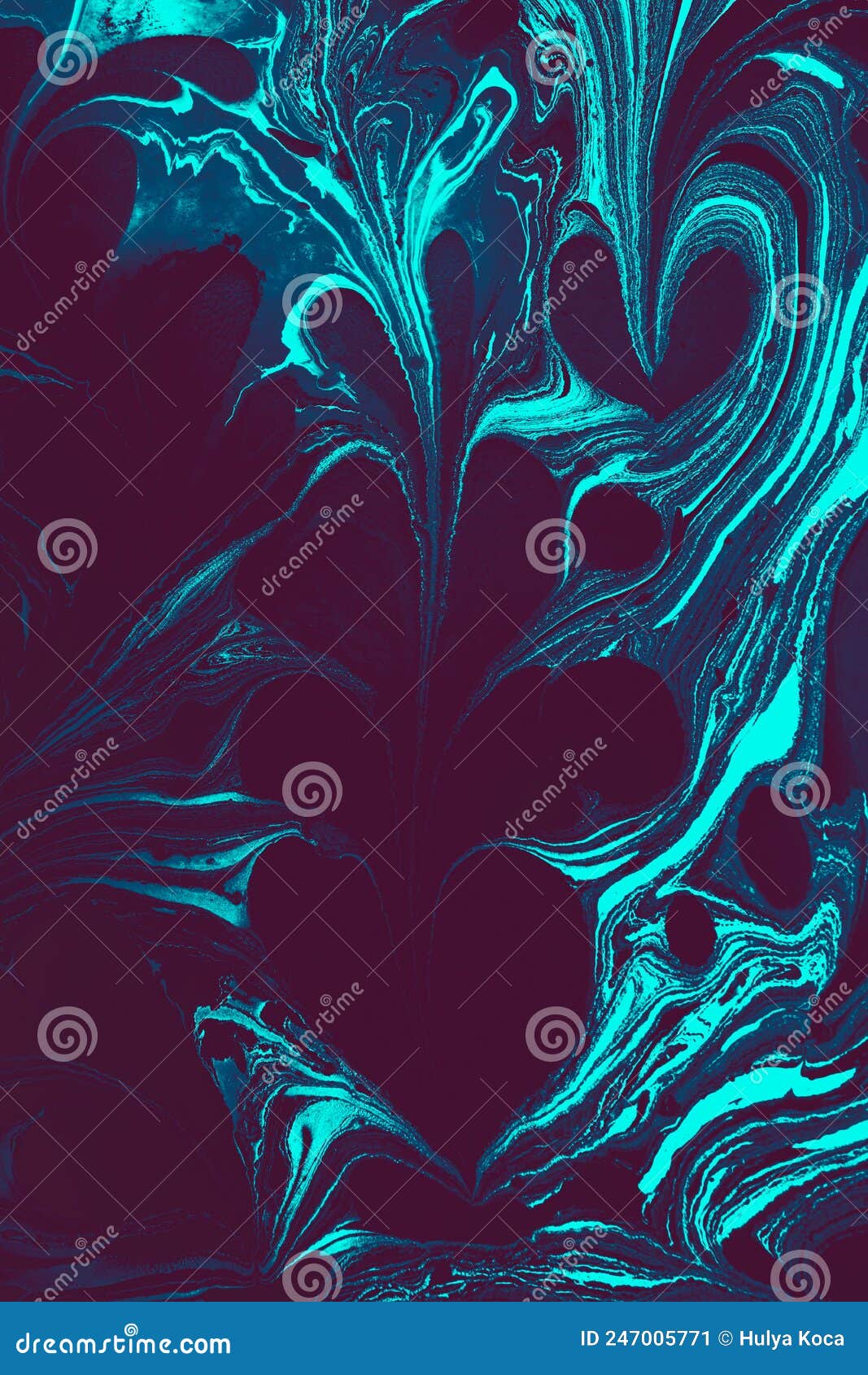 Abstract Marble Floral Pattern Texture. Traditional Art of Ebru ...