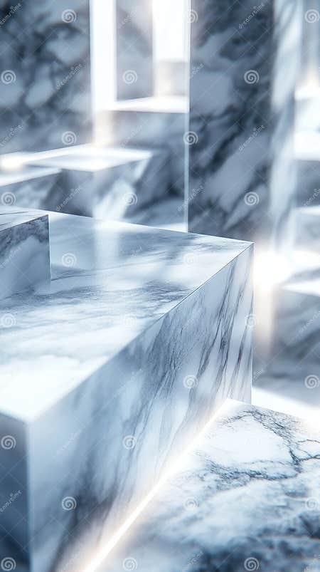 Abstract Marble Staircase: Modern Architectural Design Stock Photo ...