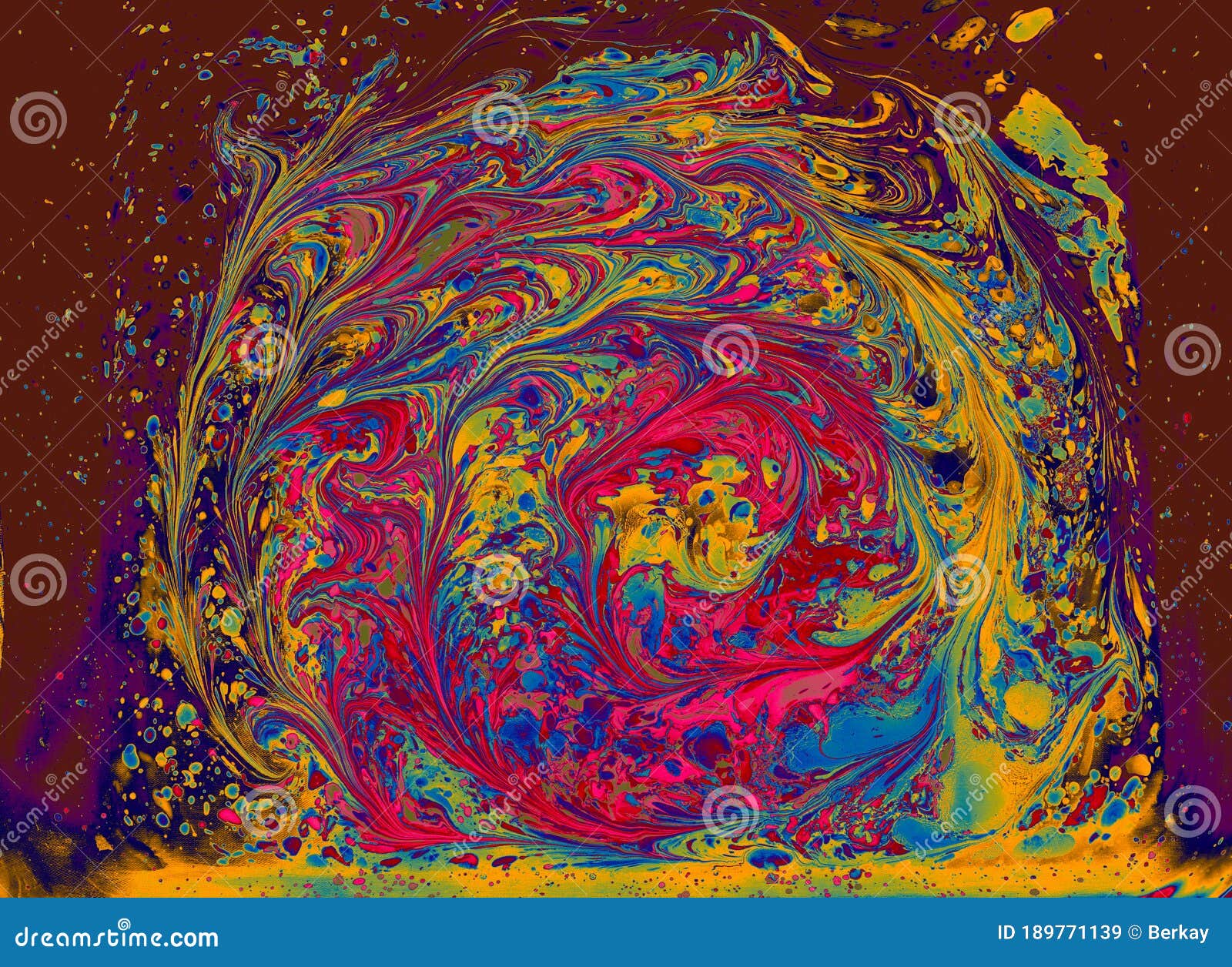 Abstract Marbling Art Patterns As Colorful Background Stock Image ...