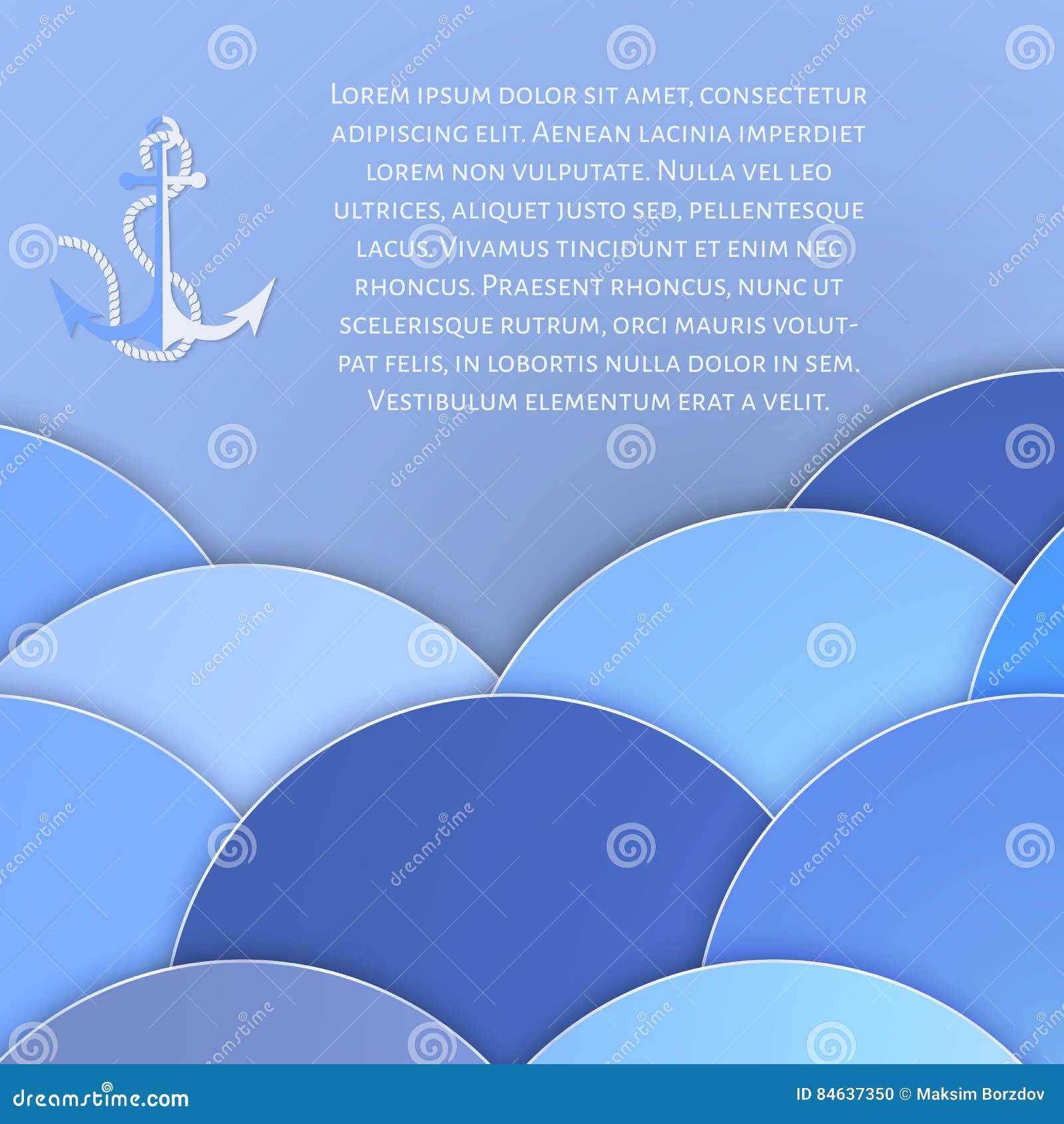 Abstract Marine Vector Background in Material Design Style Stock Vector ...