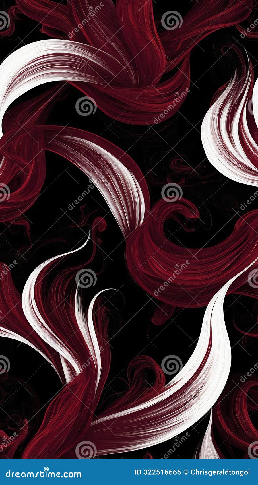 Abstract Maroon Fire Design in Black Ai Generated Stock Illustration ...