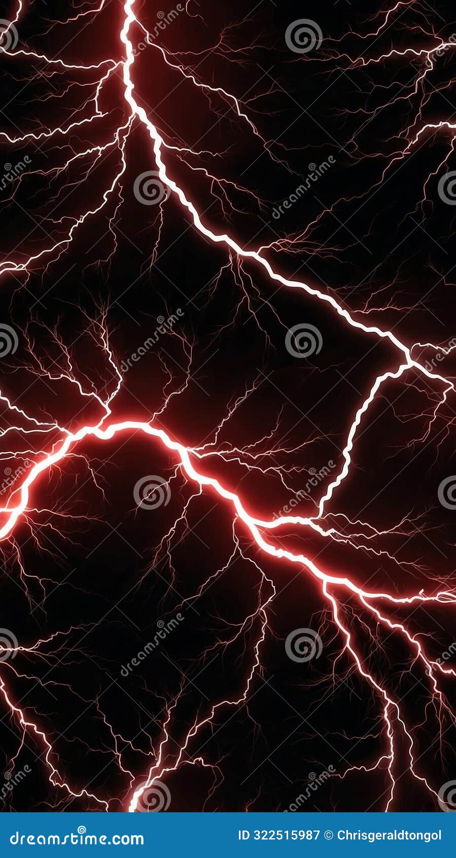 Abstract Maroon Lightning Design in Black Ai Generated Stock ...