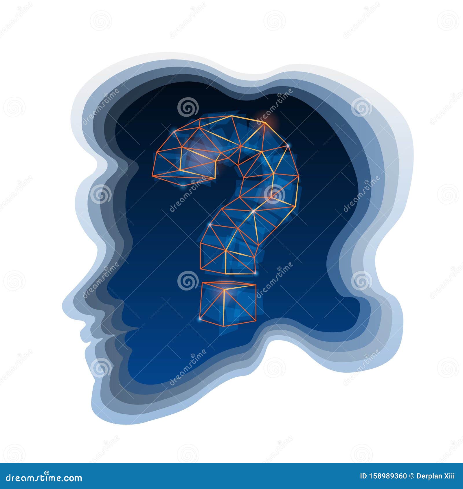 Abstract Mash Line Low Polygonal Geometric Shapes Wireframe Question ...