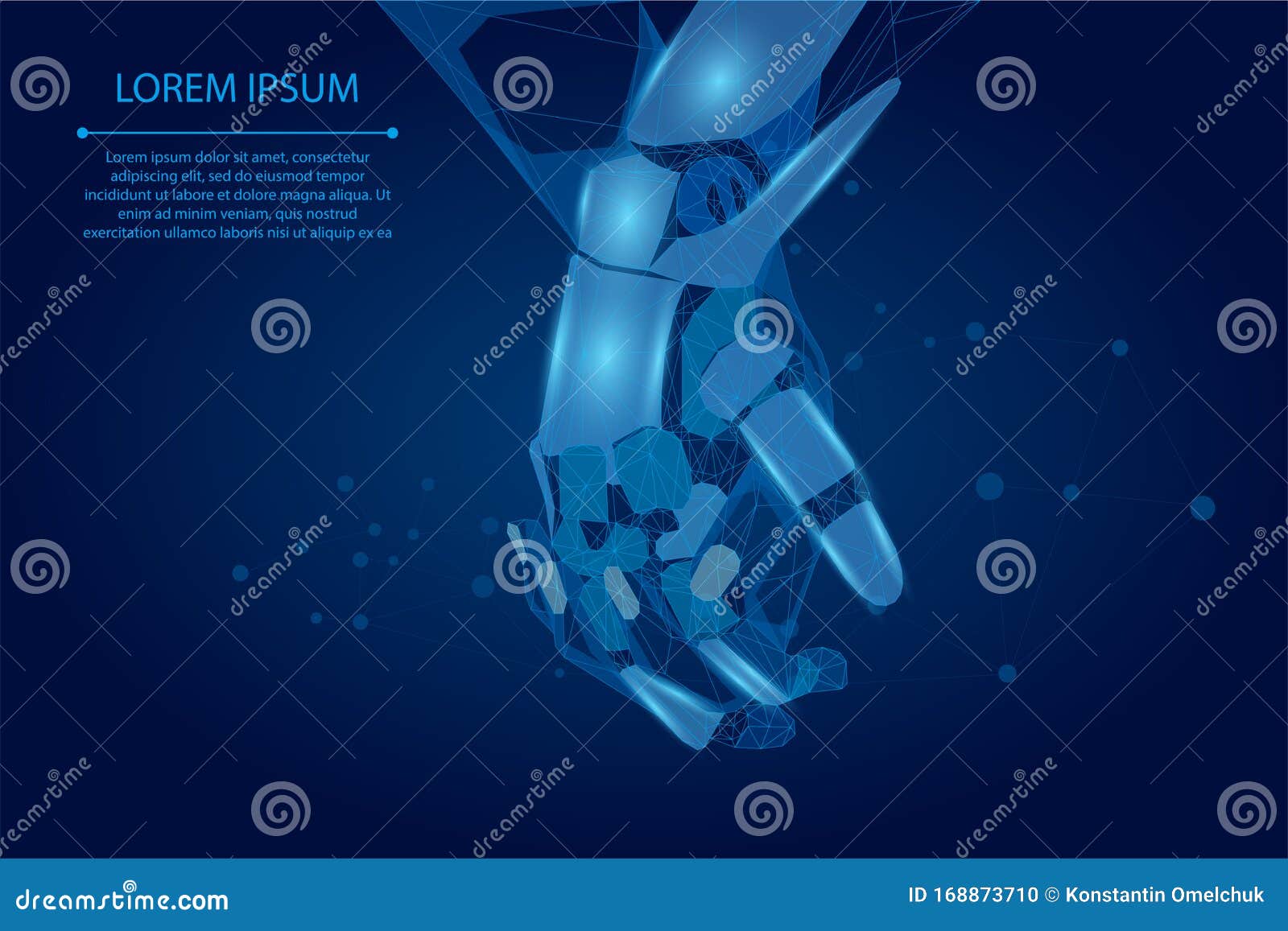 Robot Arm Low Poly Manipulator. Part Construct Assembly Triangle Shape ...