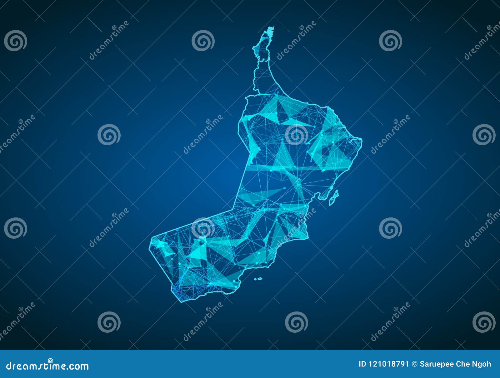Abstract Mash Line and Point Scales on Dark Background with Map Stock ...