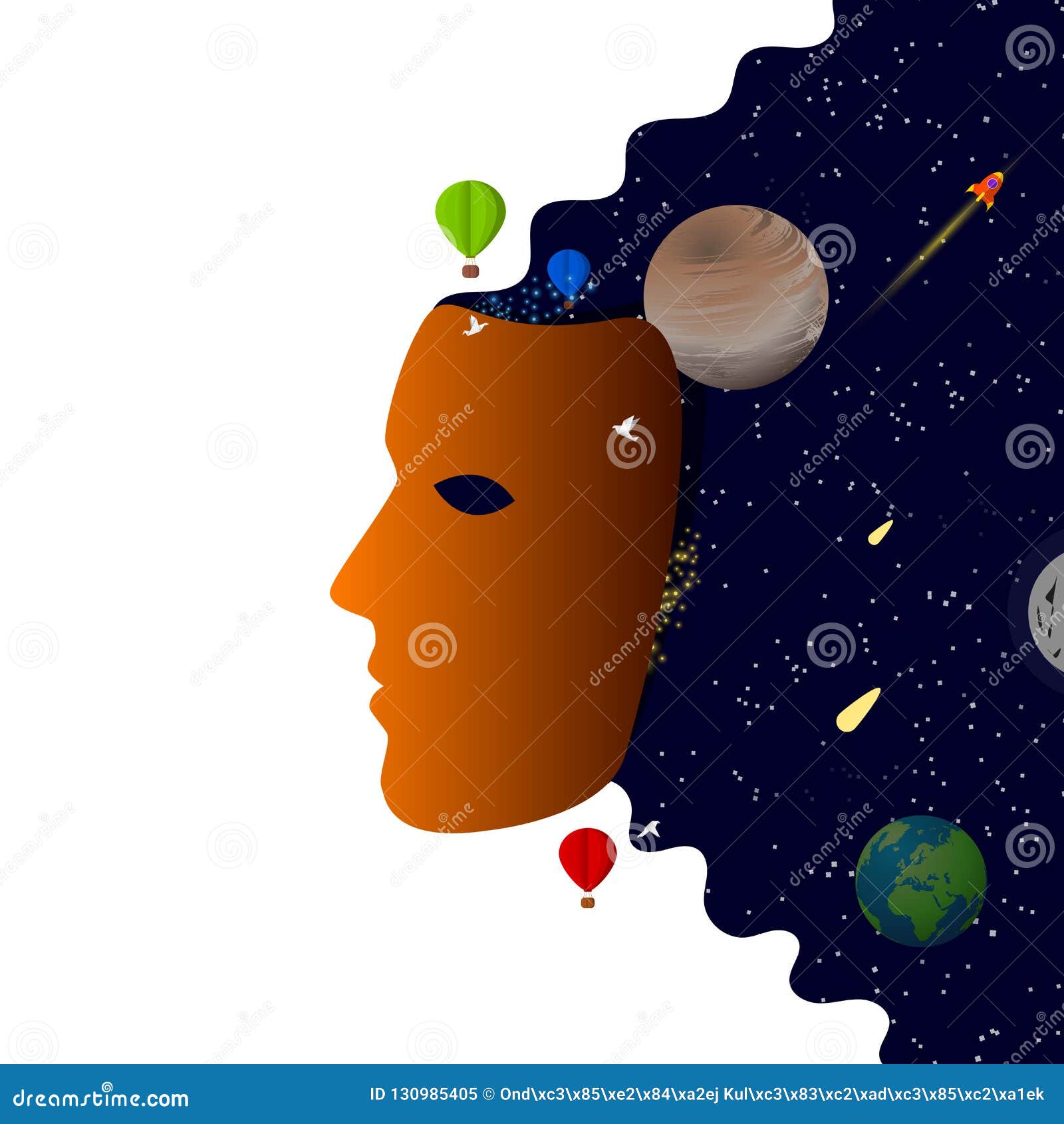 Abstract Mask. Creative Concept of Space Stock Vector - Illustration of ...