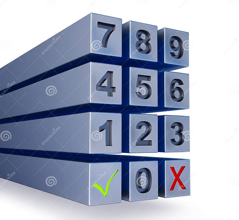 Abstract Massive Numbers Pad Stock Illustration - Illustration of ...