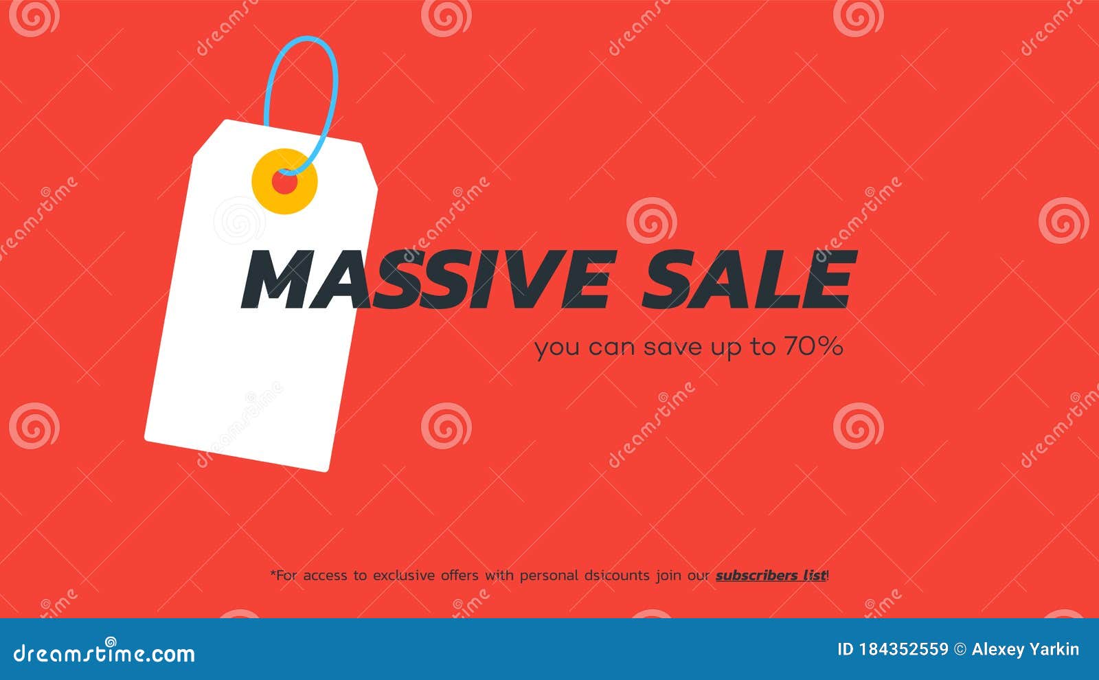 Abstract Massive Sale Banner. Vector Hanging Tag Stock Vector ...