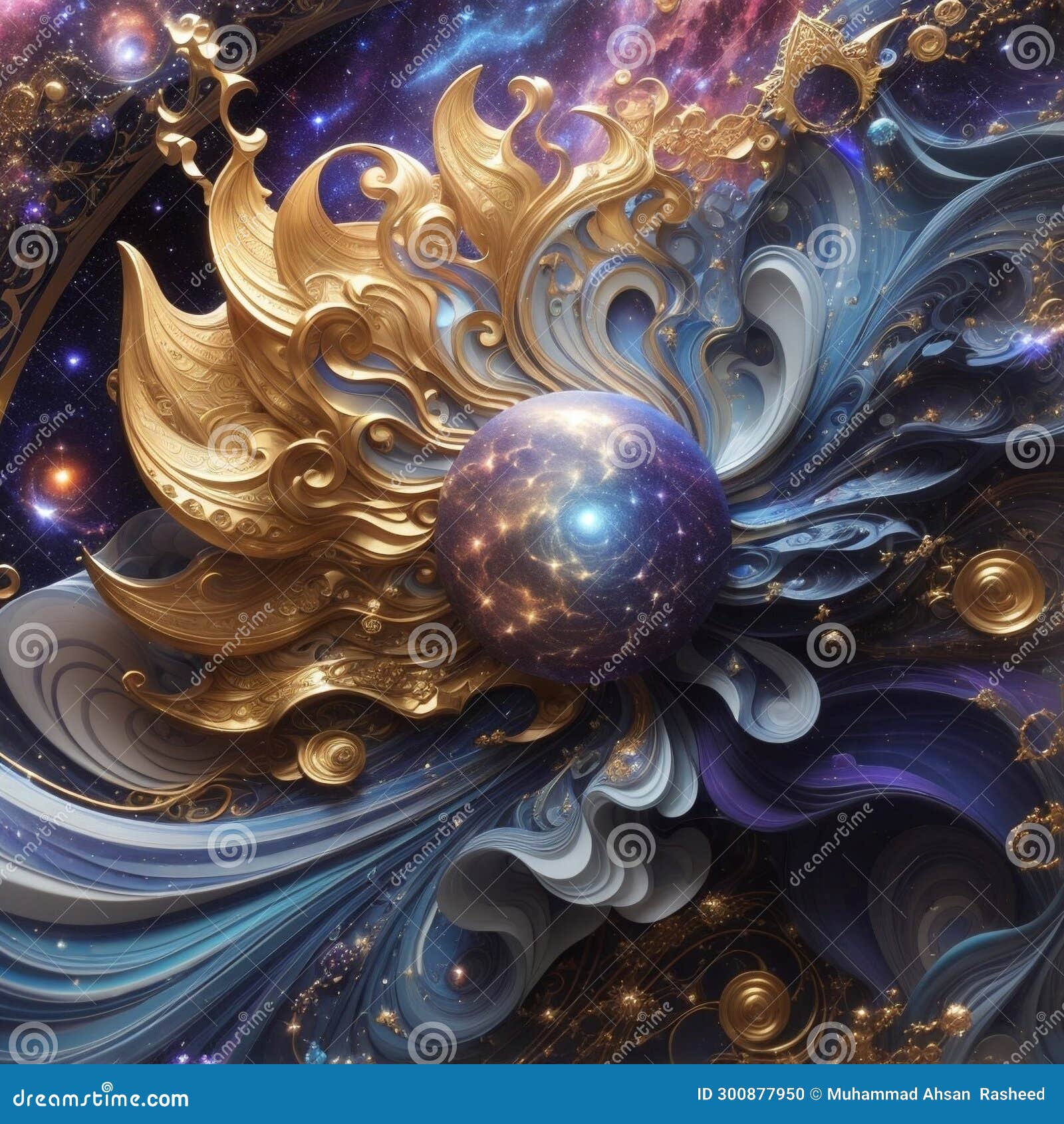 Abstract Masterpiece of Cosmic Overture Stock Illustration ...