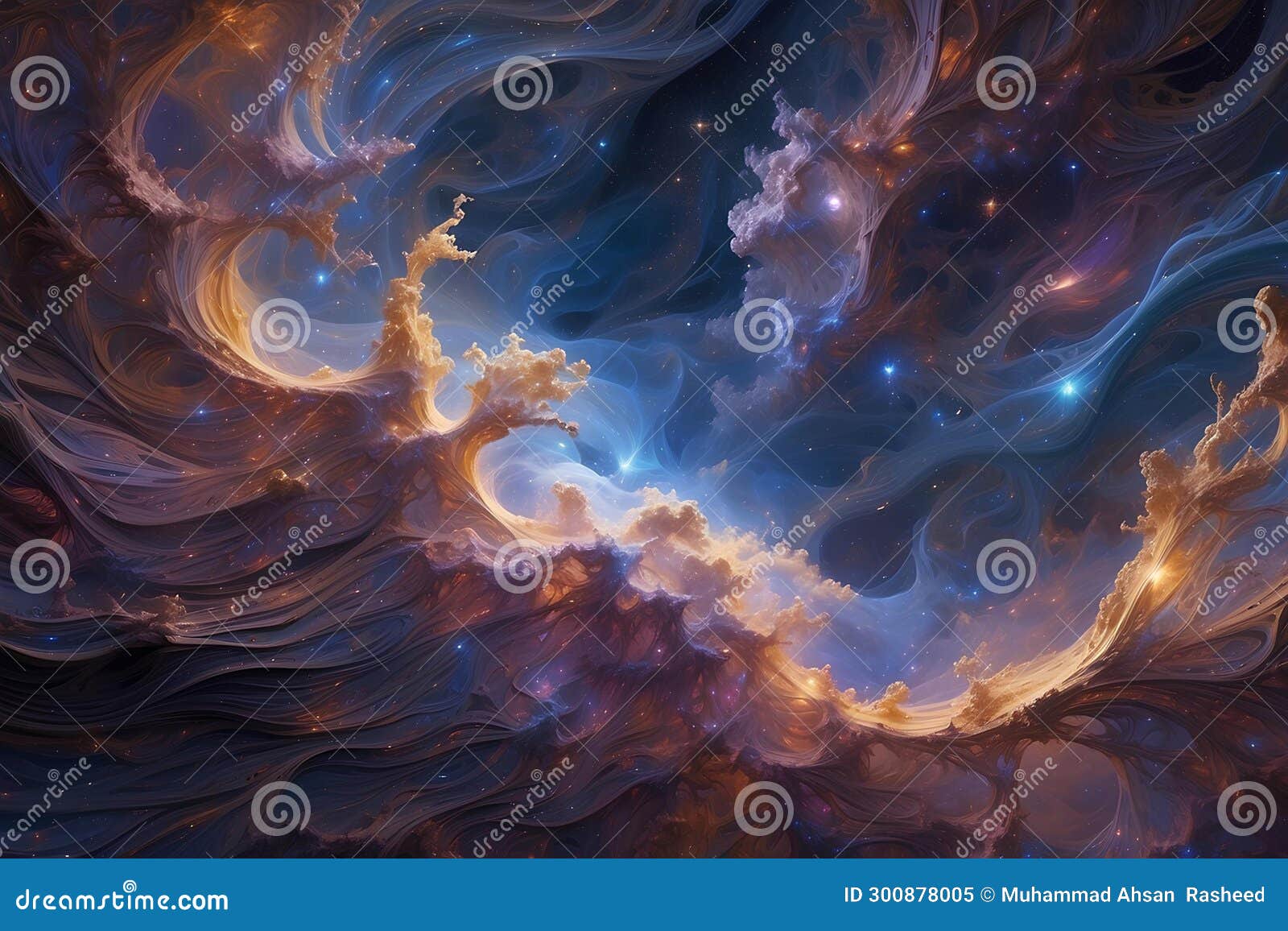 An Abstract Masterpiece of Cosmic Overture Stock Illustration ...