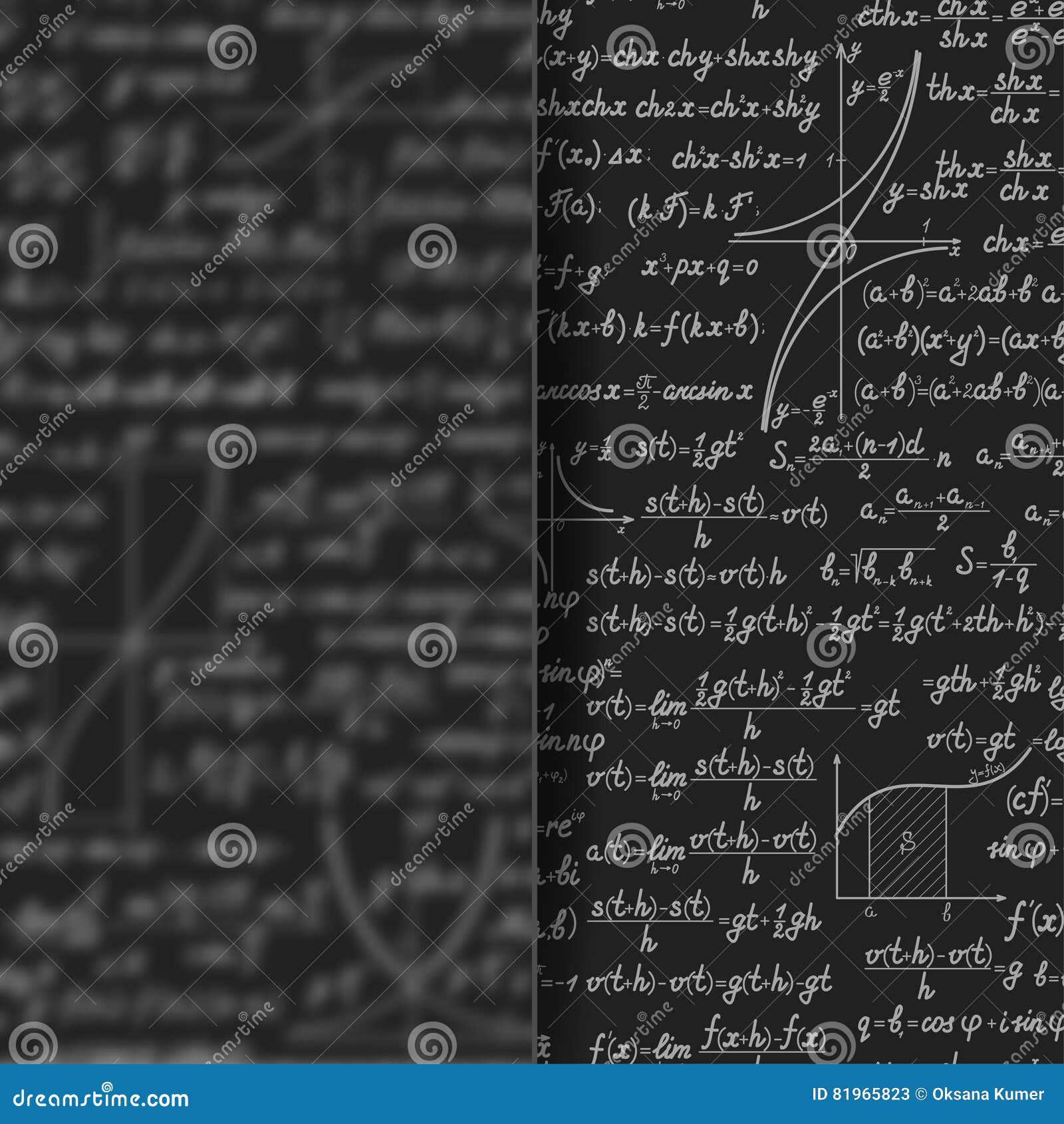 Abstract Math Background Behind Matt Glass Banner Stock Vector ...