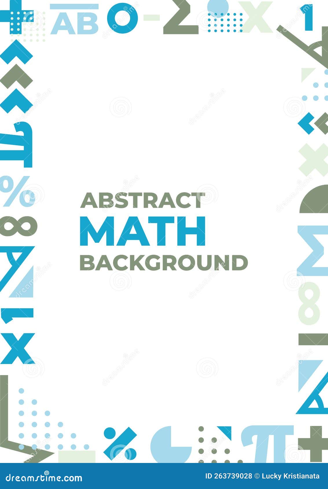 Abstract Math Background with Mathematic Symbol Stock Illustration ...