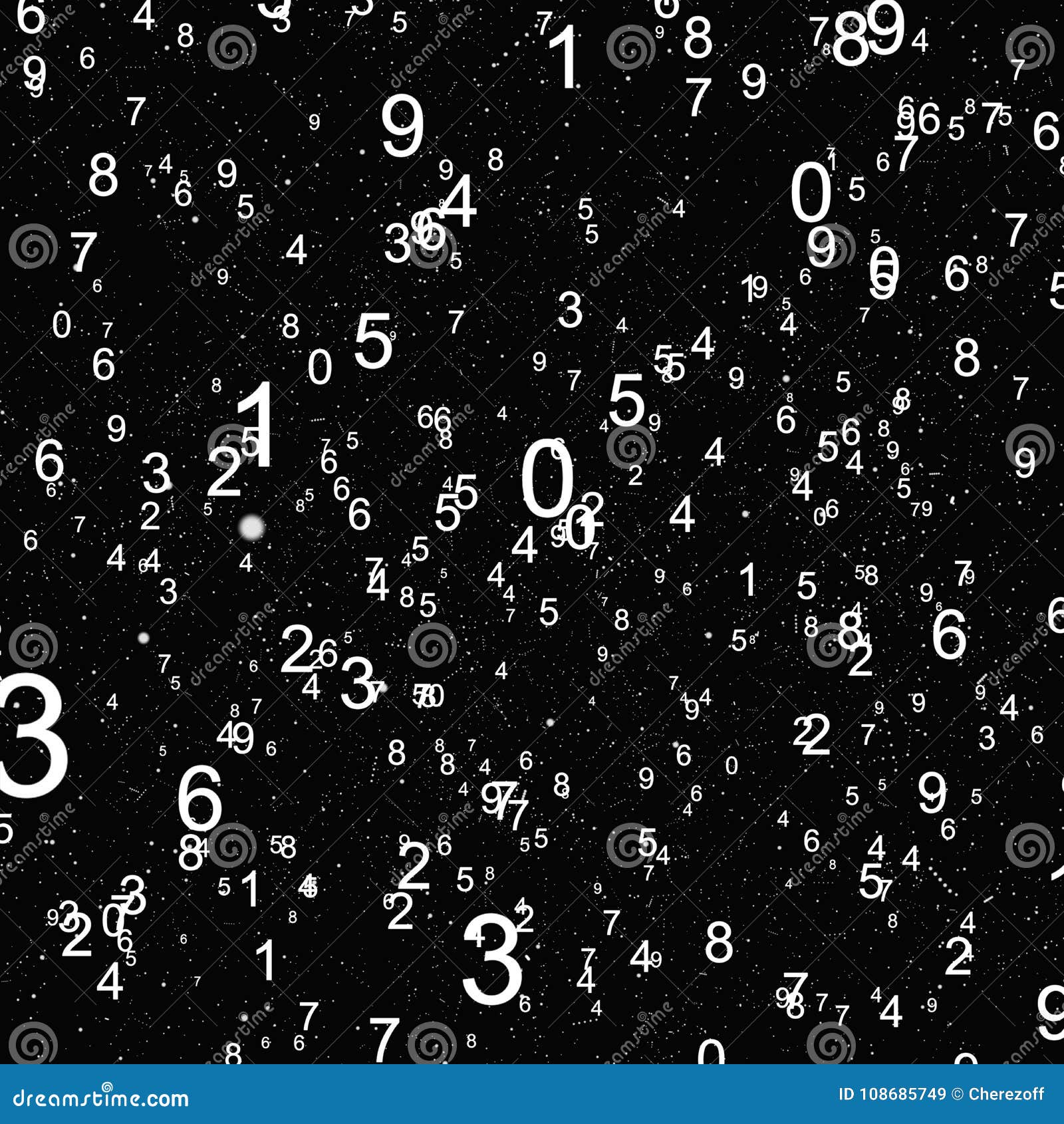 Abstract Math Number Background Stock Illustration - Illustration of ...