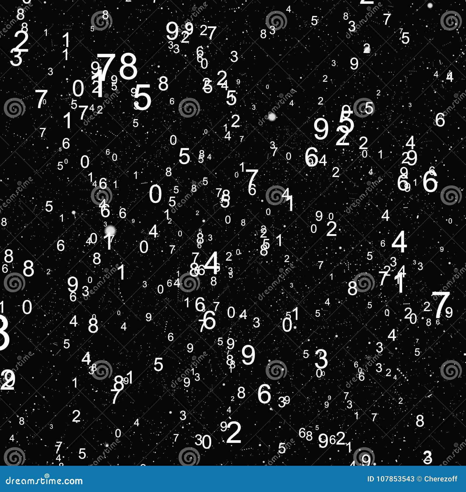 Abstract Math Number Background Stock Illustration - Illustration of ...