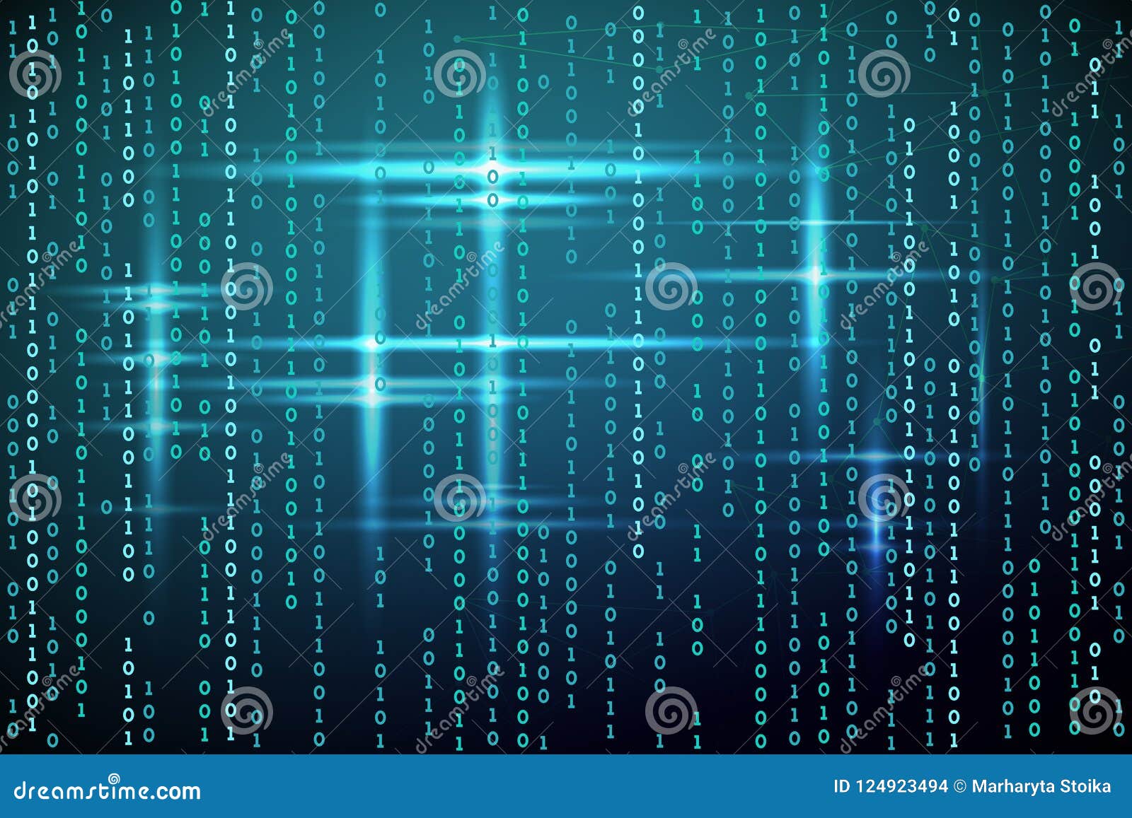 Abstract Matrix Background. Stock Vector - Illustration of number ...