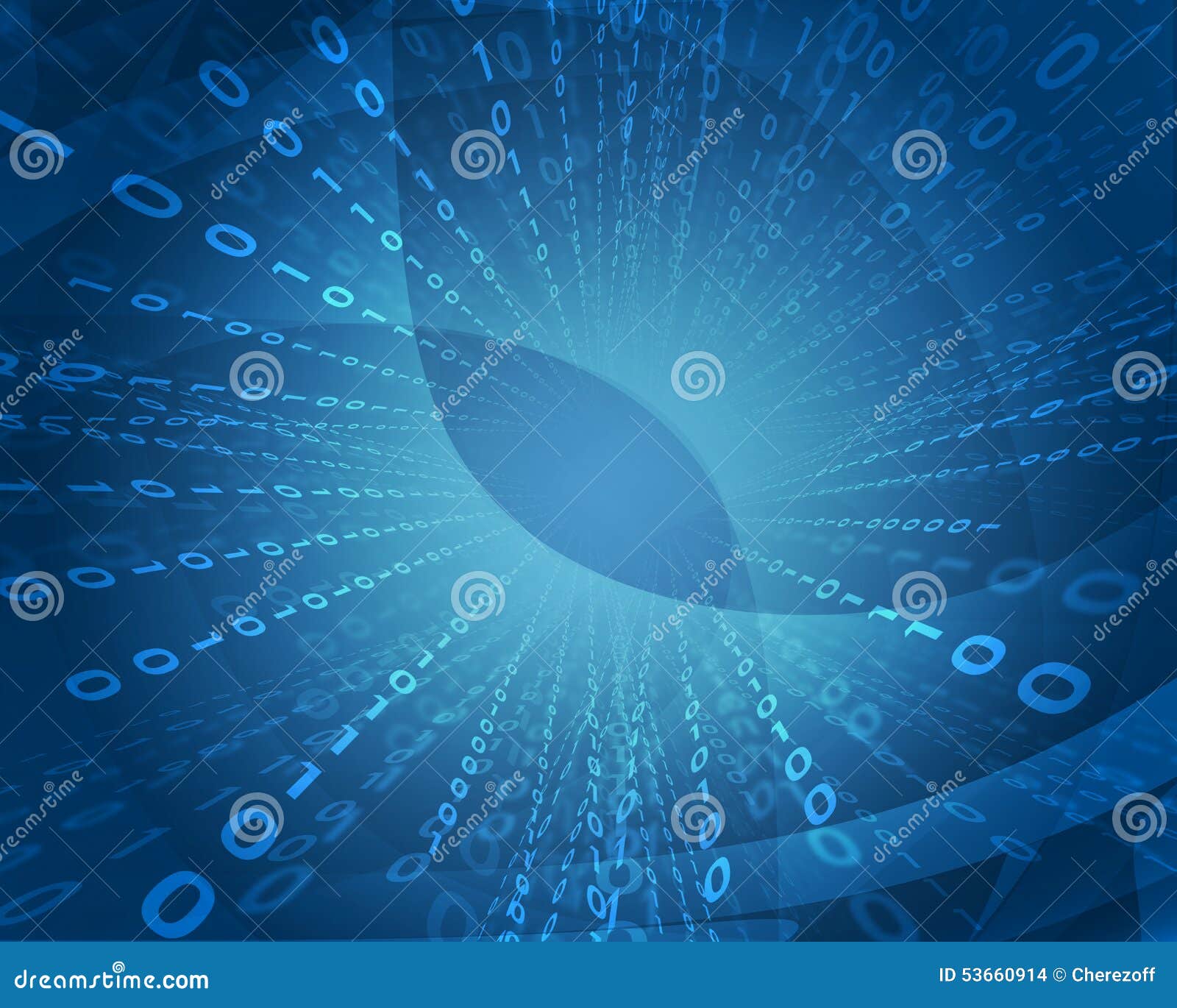 Abstract Matrix Blue Background Stock Illustration - Illustration of ...