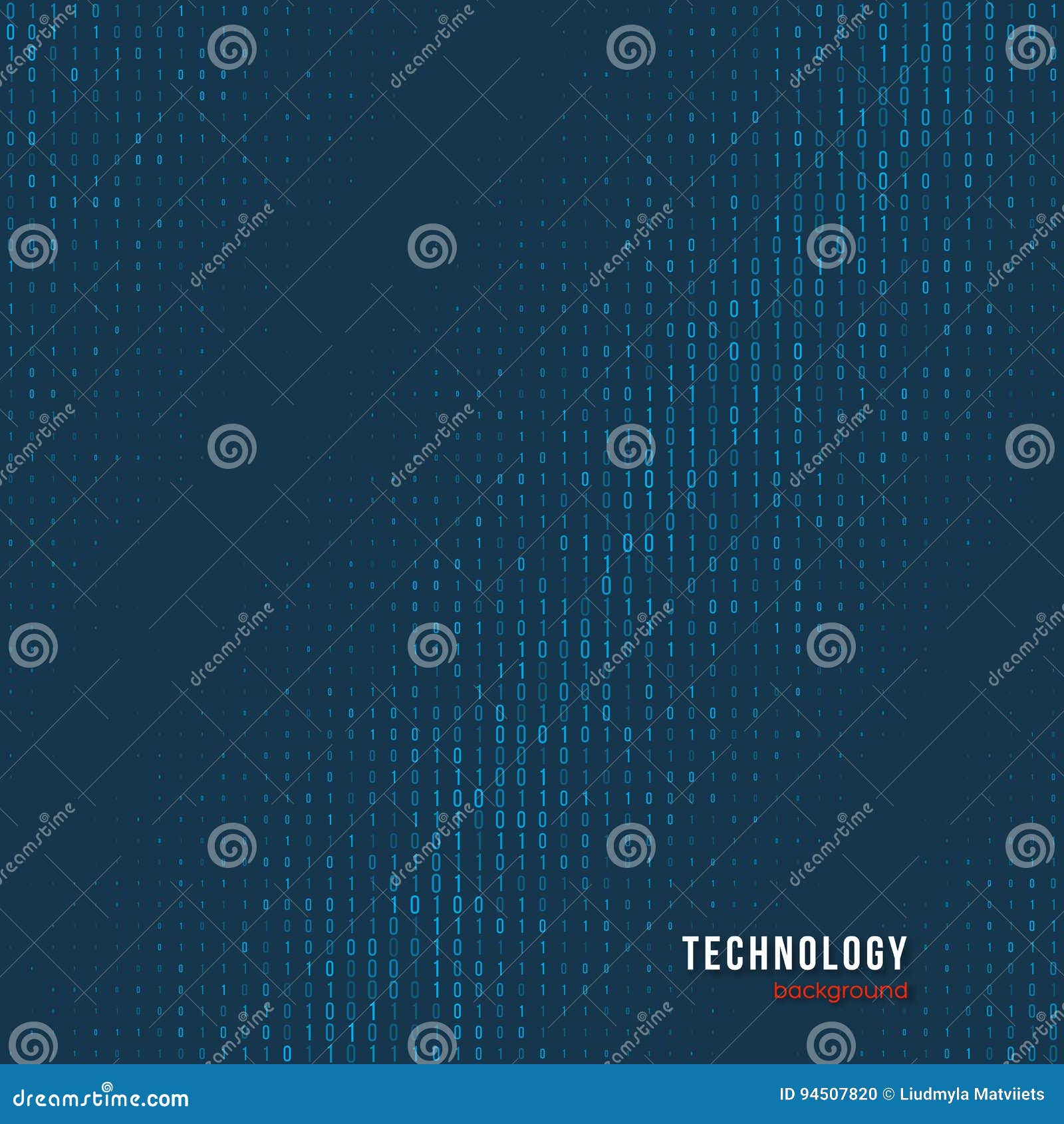 Abstract Matrix Digital Background. Stock Illustration - Illustration ...