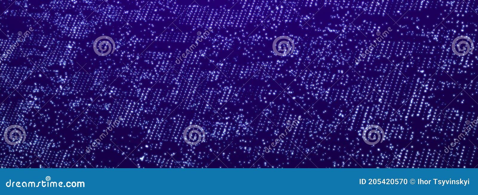 Abstract Matrix. Gradient Halftone. Many Green Dots of Different Sizes ...