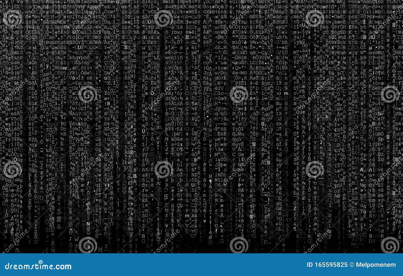 Abstract Matrix Numbers with Ai Theme Stock Illustration - Illustration ...