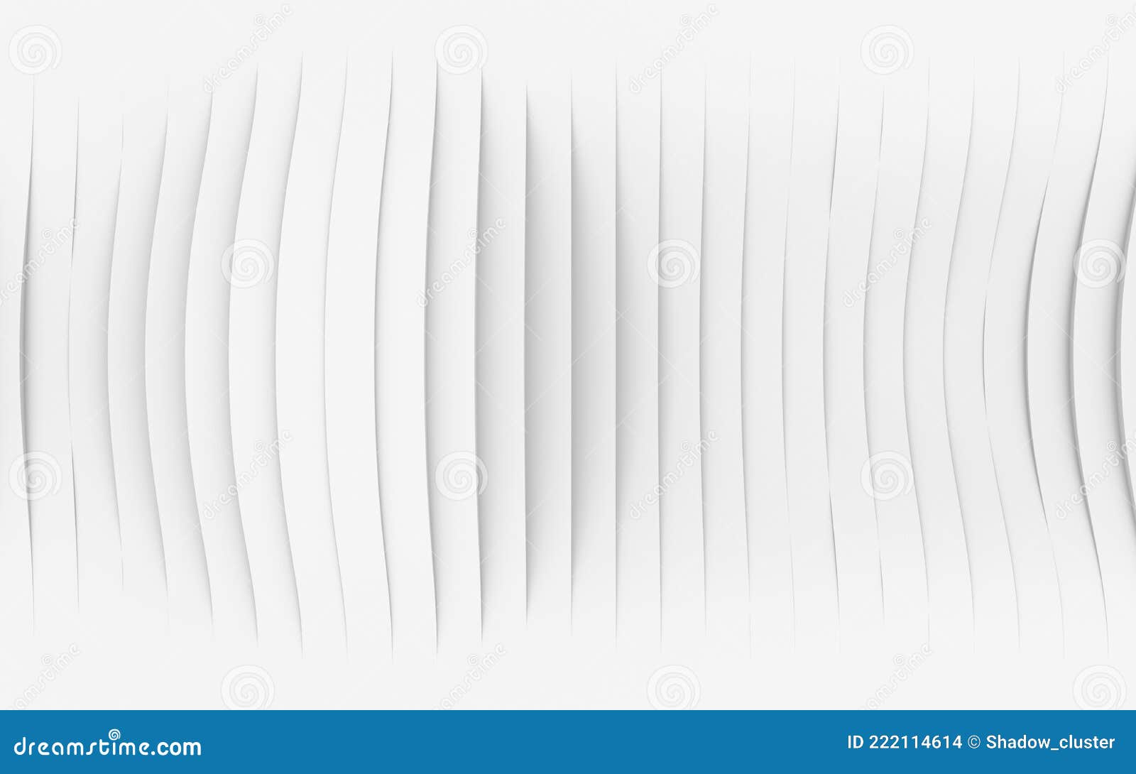Abstract Matt White Background with Wavy Shadow Bars. 3D Rendering ...